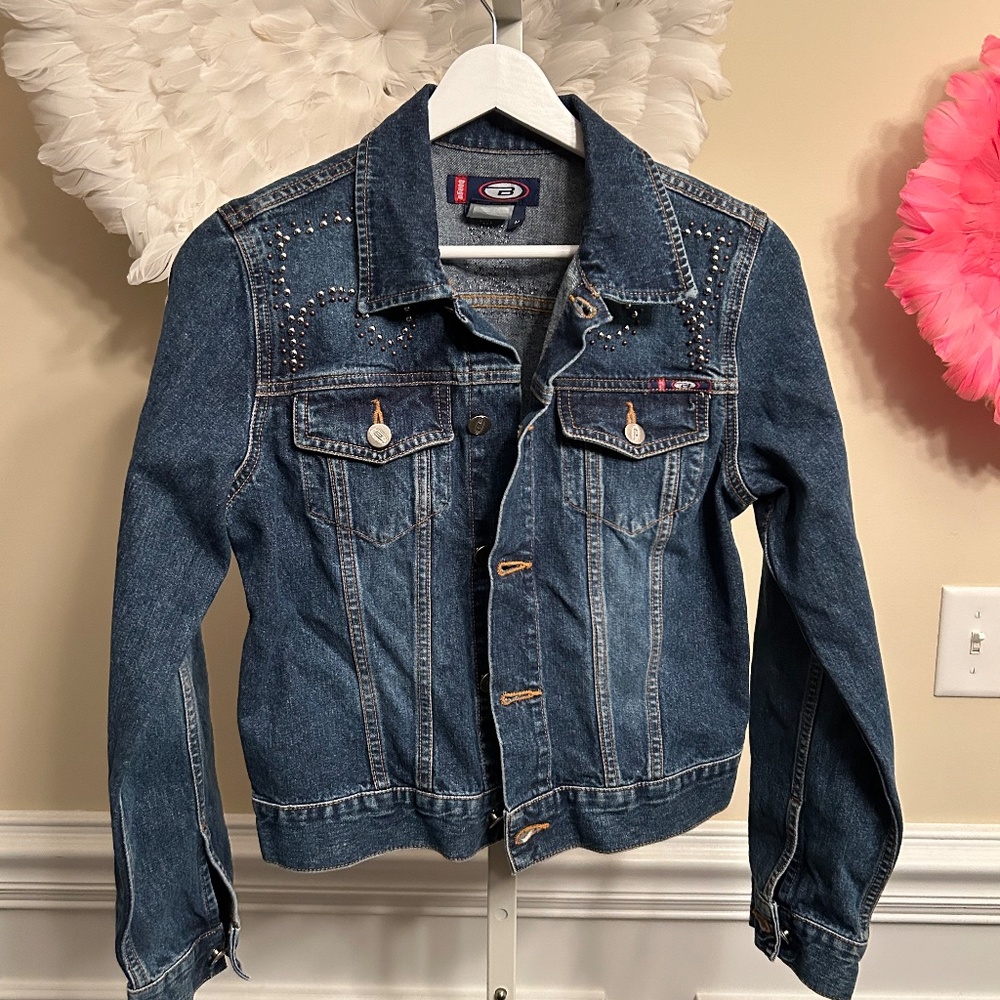Y2k Bongo Studded Jean Jacket Size M - Gem